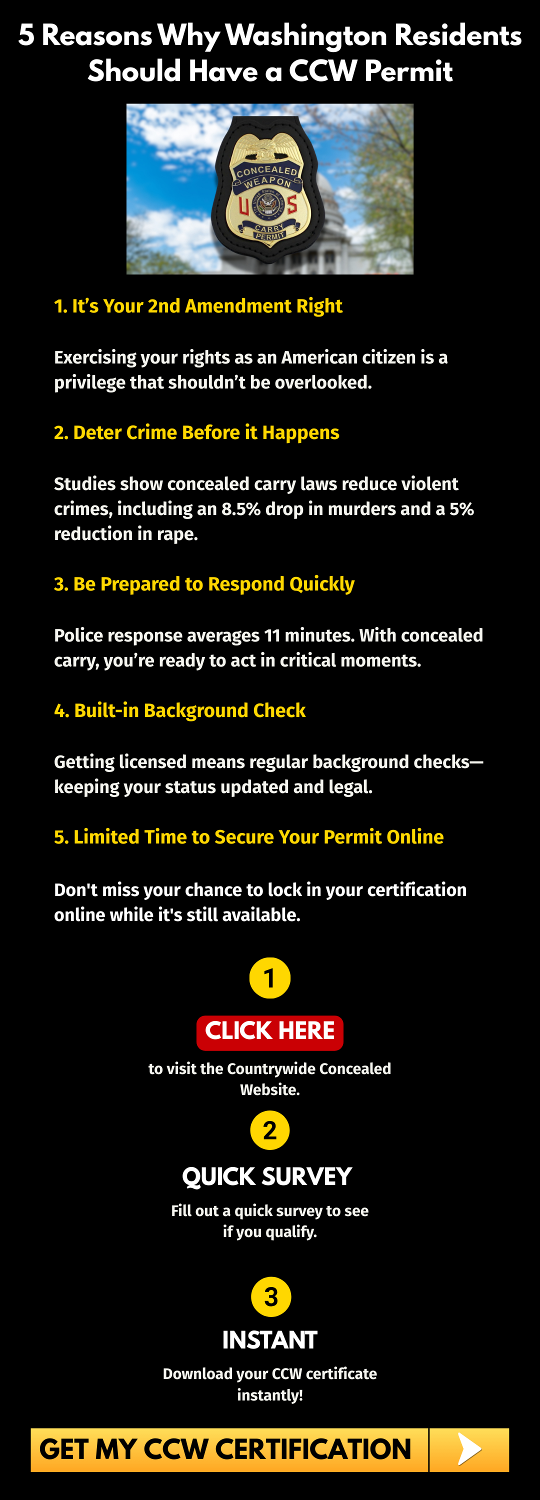 WASHINGTON CONCEALED – Get The Permit Online